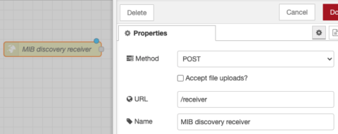 Automating SNMP setups using Node-RED.