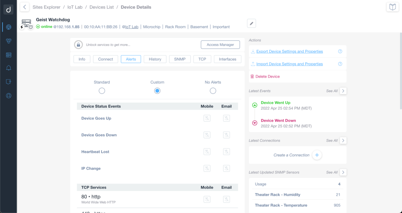 Server Room Temperature Monitoring - Monitor server room humidity