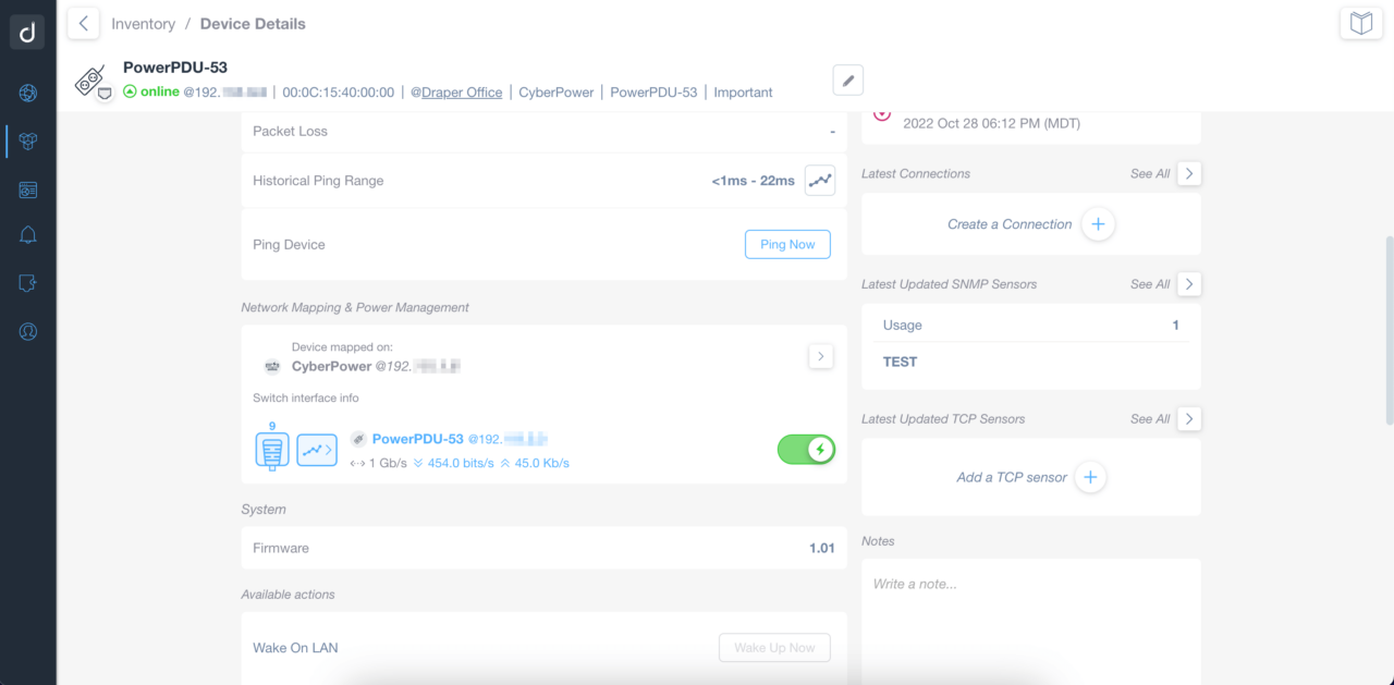 How to power cycle directly in Domotz - 4 easy steps